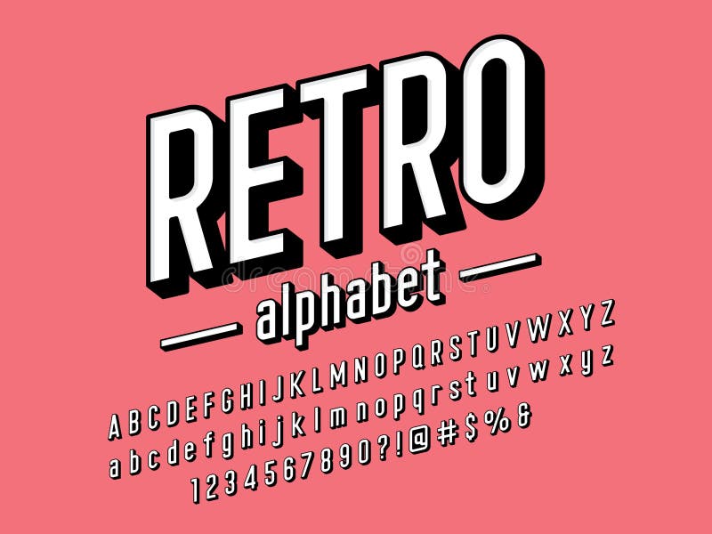 Retro font stock vector. Illustration of creative, modern - 152200031