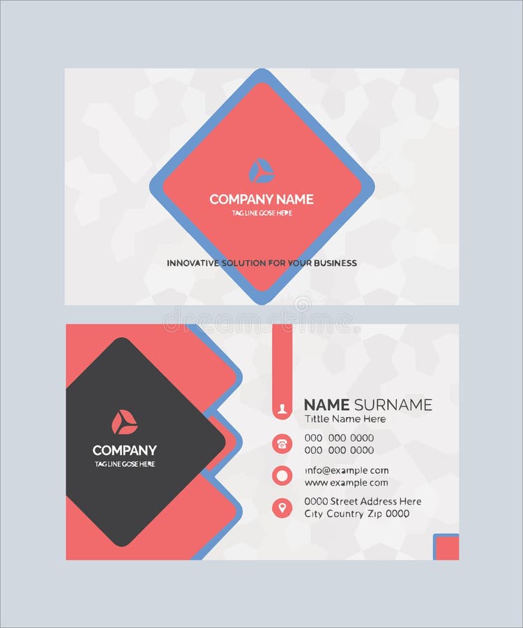 Vector Modern Creative and Clean Business Card Template. Stock Vector ...
