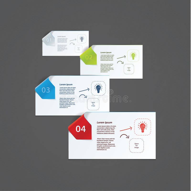 Vector Modern Design Template for Presentation.Paper Cards with Stock ...