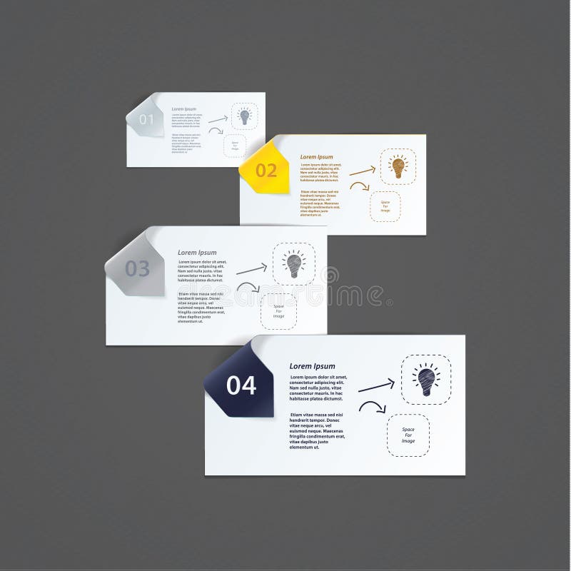 Vector Modern Design Template for Presentation.Paper Cards with Stock ...