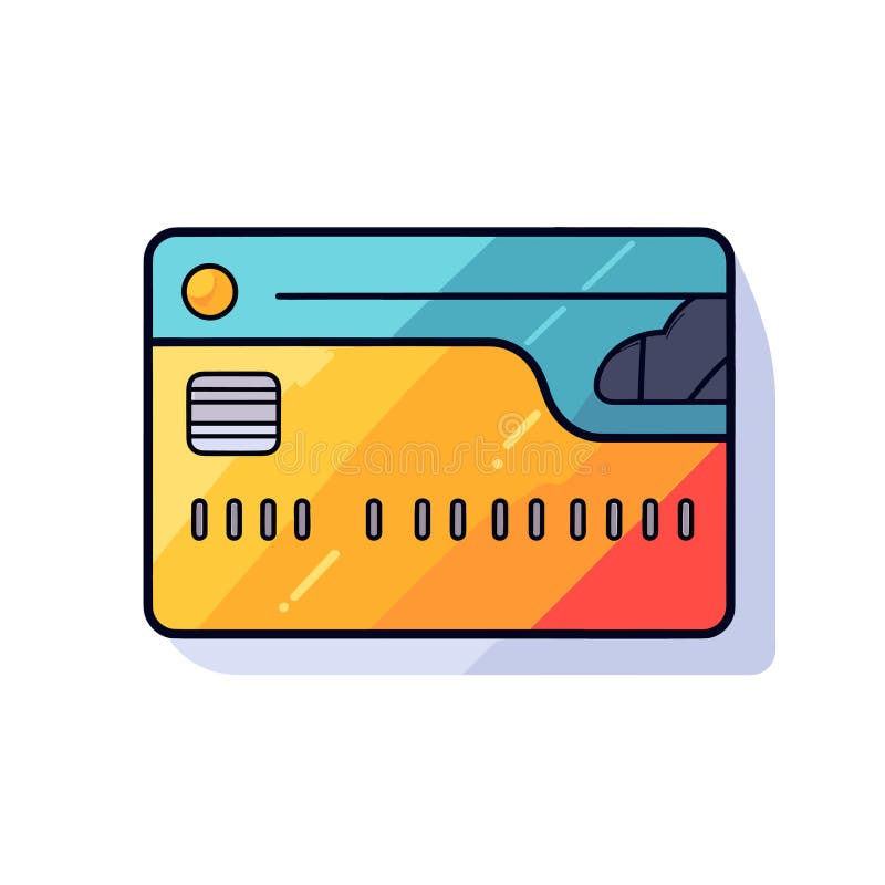 Vector of a Modern Flat Design Credit Card Icon in Vector Format Stock ...