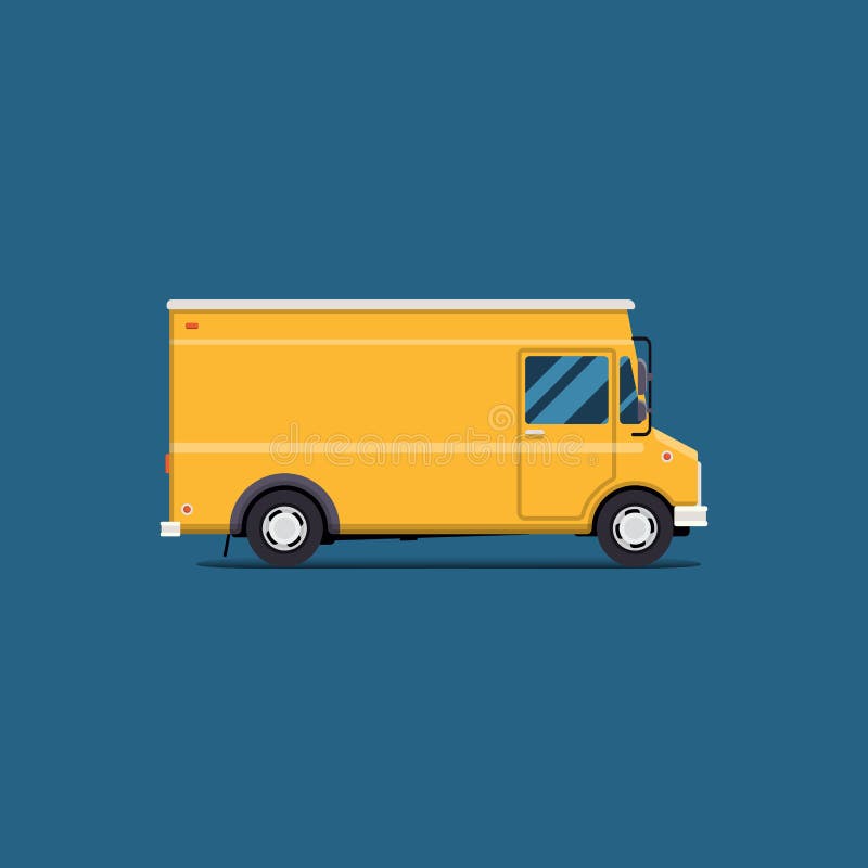Vector Modern Flat Illustration Delivery Van. Commercial Vehicle ...
