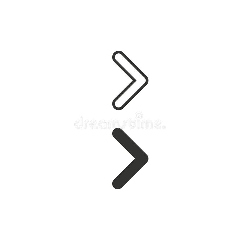 Vector Modern Flat and Linear Arrow Icon, Stock Vector Illustration ...