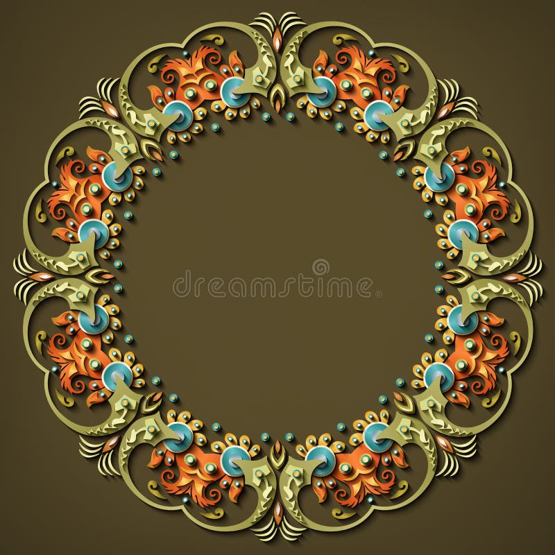 Vector Modern Floral Elements. 3d Effect Imitation Stock Vector ...