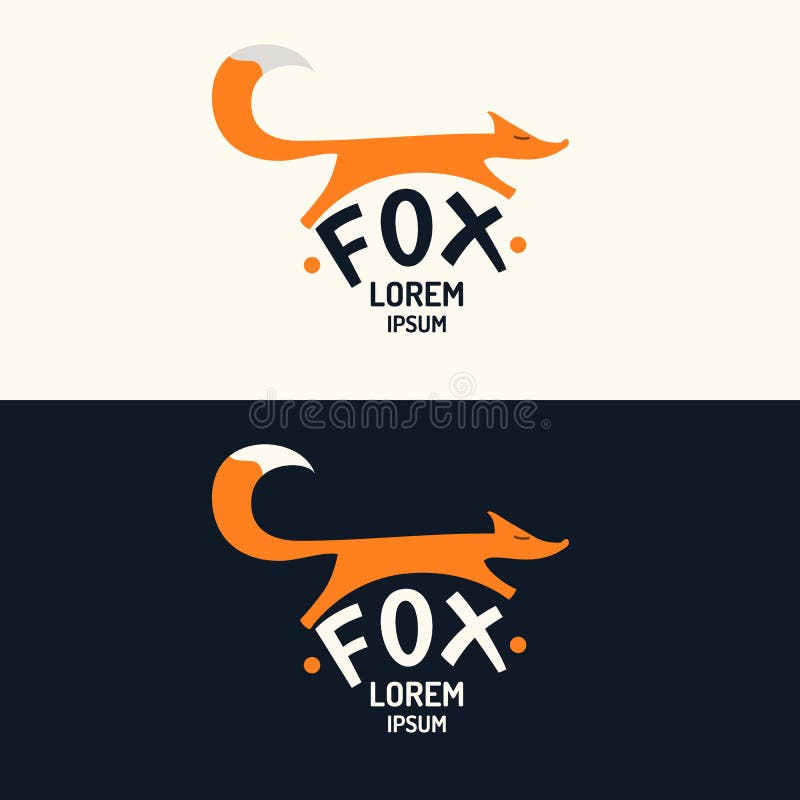Vector Modern Fox Logo and Emblem. Stock Vector - Illustration of ...