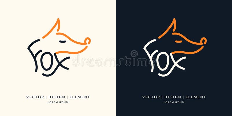 Vector Modern Fox Logo and Emblem. Stock Vector - Illustration of label ...