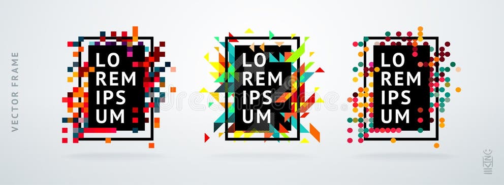 Vector Modern Framework for Text for Hipsters. Stock Vector ...