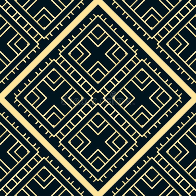 Art Deco Seamless pattern stock illustration. Illustration of foliage ... Art Deco Seamless pattern stock illustration. Illustration of foliage ...