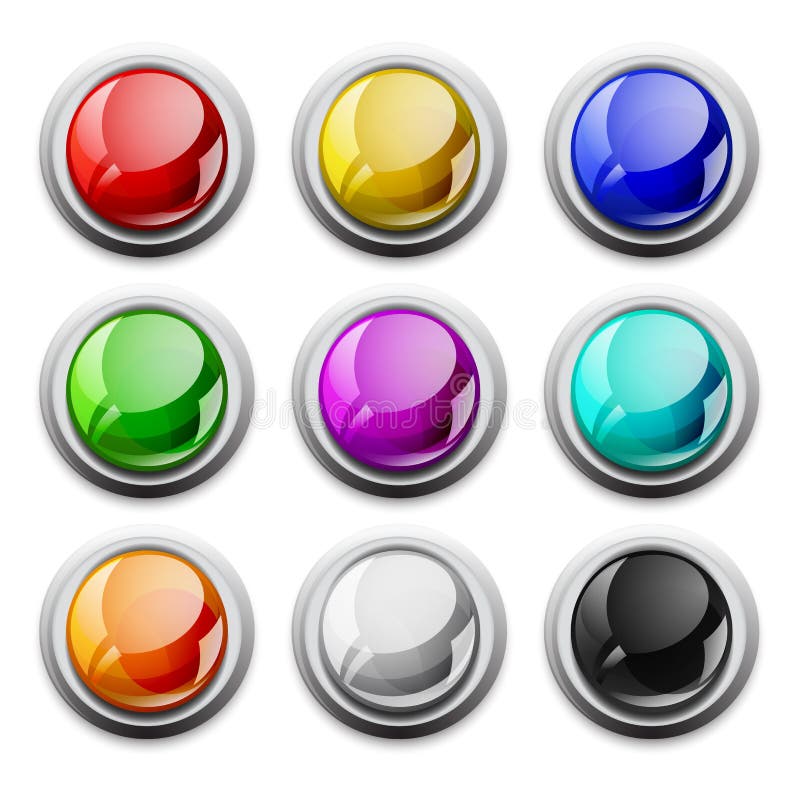 Vector Glossy Button Icon, Samples Stock Vector - Illustration of shop ...
