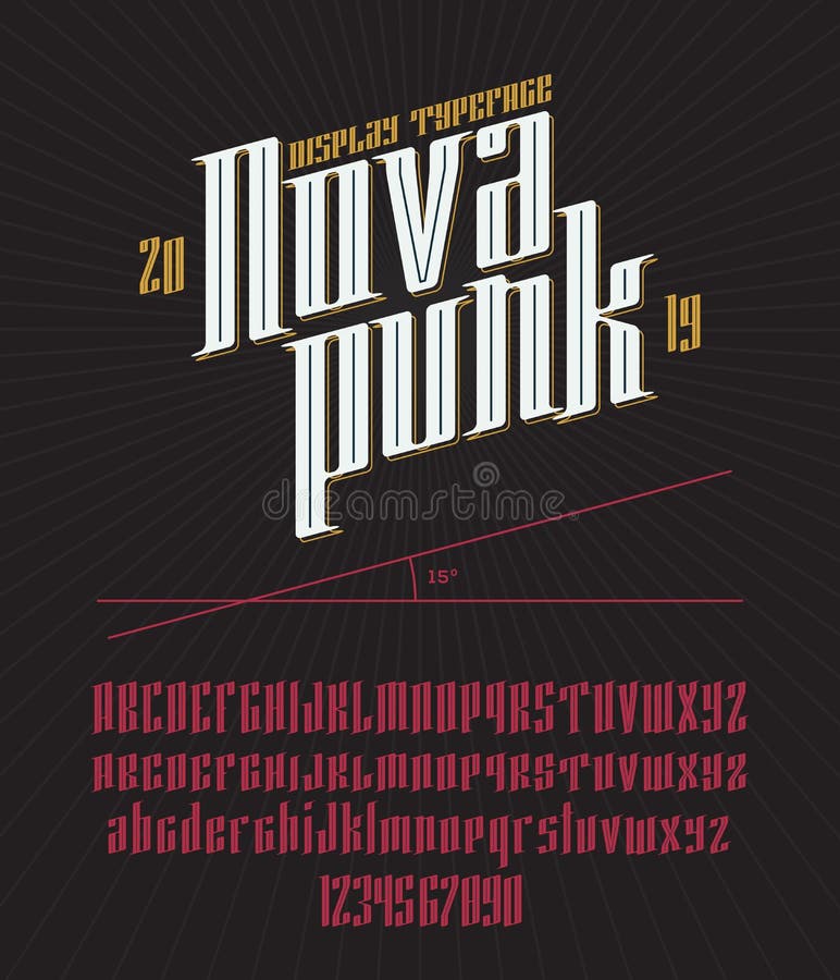 Vector Modern Gothic Display Typeface Stock Vector - Illustration of ...