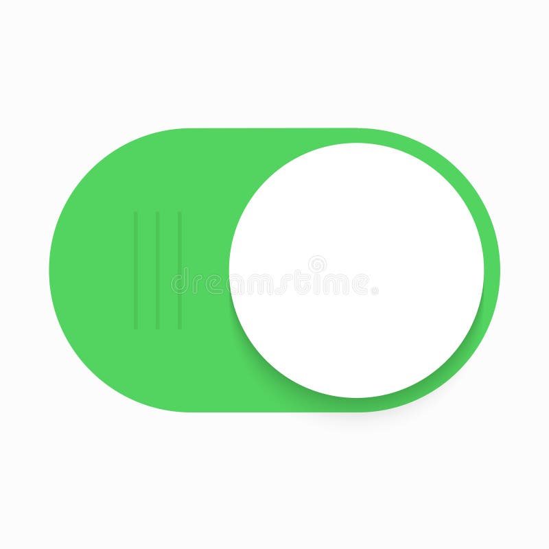 Vector Modern Green Slider Button on White Background. Stock Vector ...