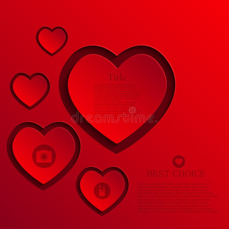 Vector Modern Heart Background. Stock Vector - Illustration of design ...