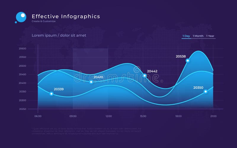 Vector Modern Infographic Background with Statistic Diagrams Stock ...