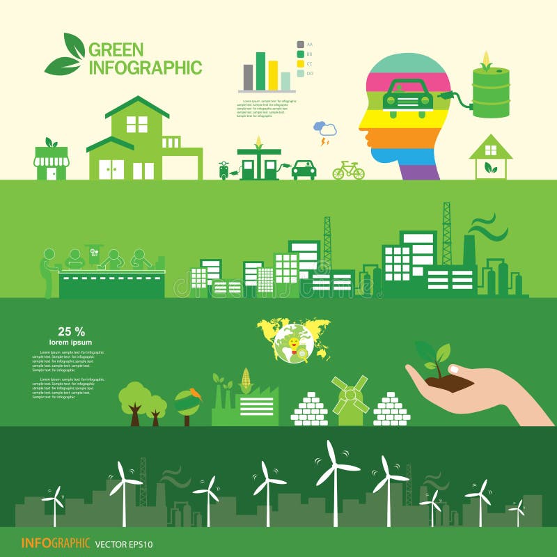 Modern Innovation and Technologies for Nature Conservation Stock Vector ...