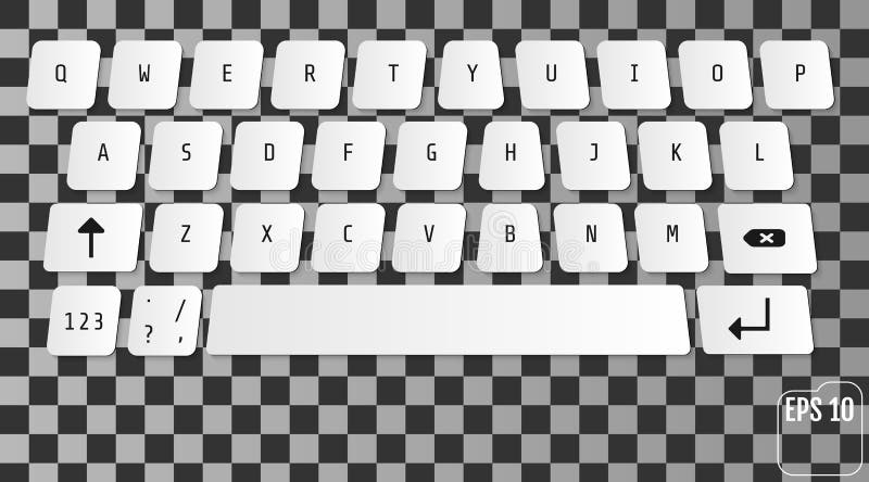 Smartphone Keyboard, Mobile Phone Keypad Vector Mockup. Keyboard Stock ...