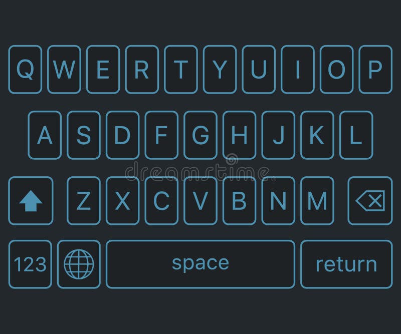 Vector Modern Keyboard of Smartphone, Alphabet Buttons. Vector ... Vector Modern Keyboard of Smartphone, Alphabet Buttons. Vector ...