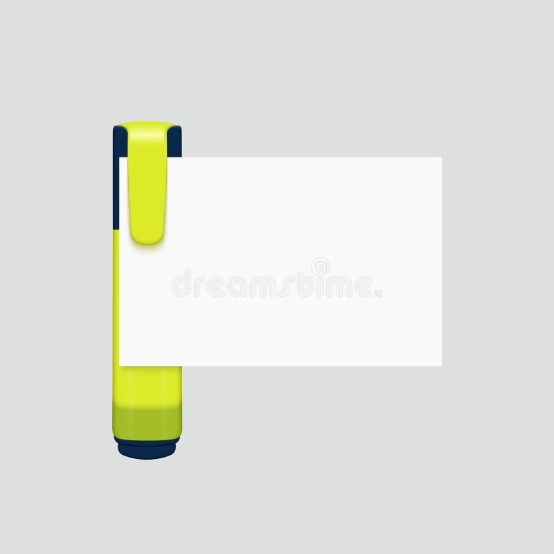 Vector Modern Marker with White Paper on Gray Stock Vector ...