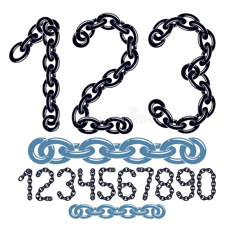 Vector Modern Numbers Collection. Trendy Numbers for Use As Pos Stock ...