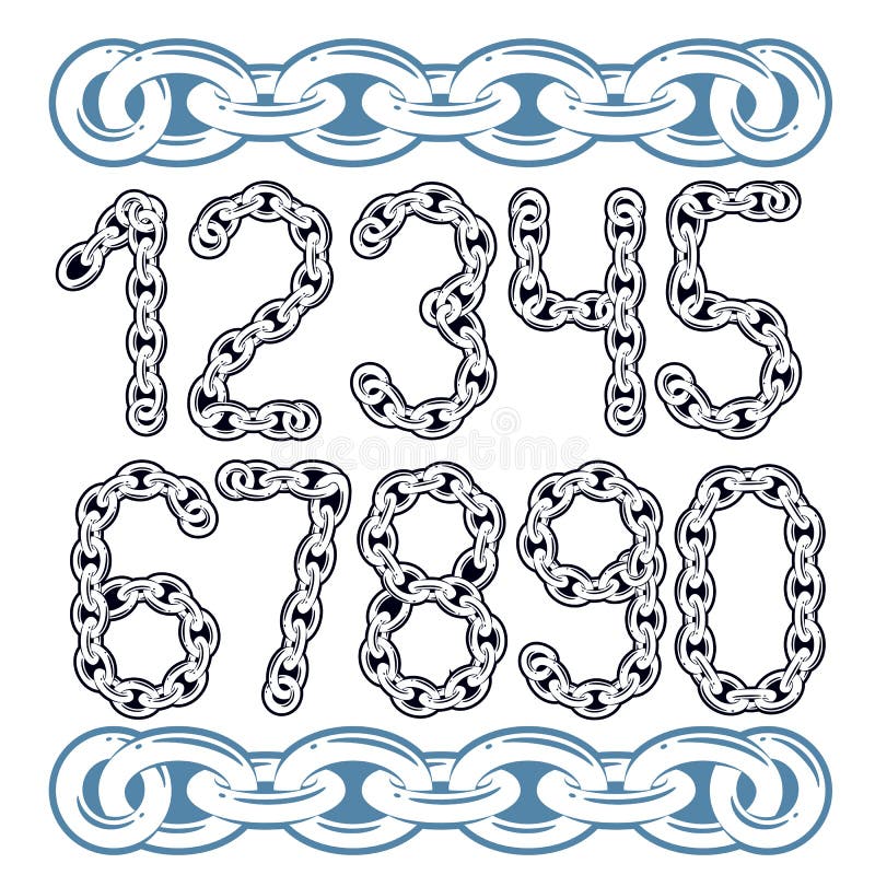 Vector Modern Numbers Collection. Trendy Numbers for Use As Poster ...