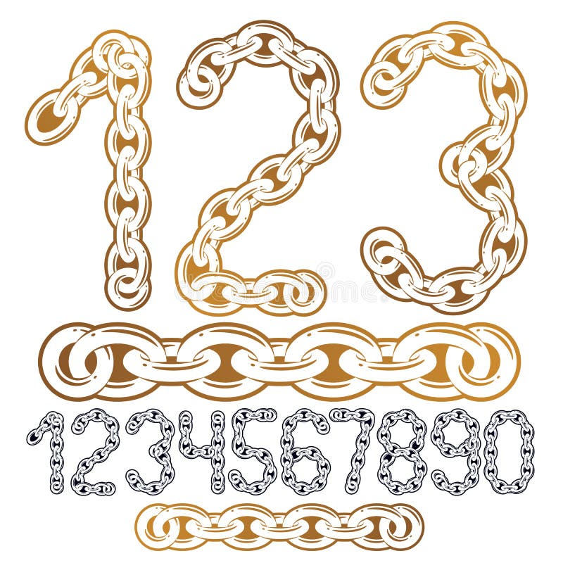 Vector Modern Numbers Collection. Trendy Numbers for Use As Poster ...