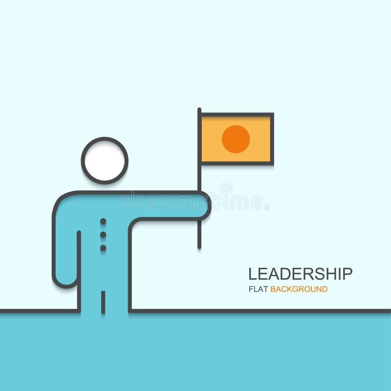 Vector Modern Outline Flat Design of Leadership Stock Vector ...