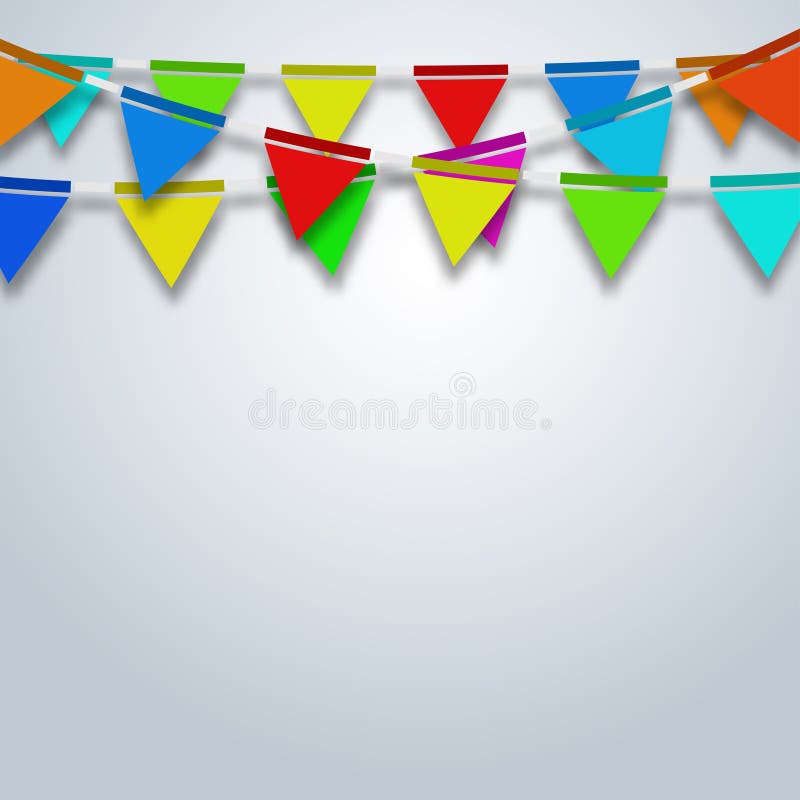 Vector Modern Party Flags Background. Stock Vector - Illustration of ...