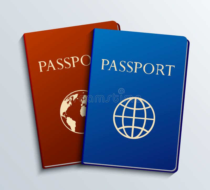 Vector Modern Passports Set. Stock Vector - Illustration of travel ...