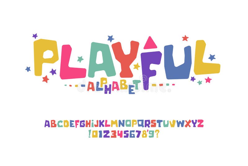Vector of Modern Playful Font and Alphabet Stock Illustration ...