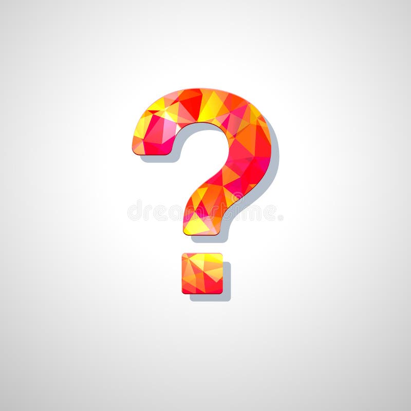 Vector Modern Question Mark Icon Stock Vector - Illustration of light ...