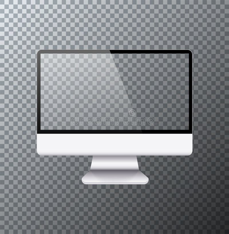 Vector Modern Realistic Computer Monitor Icon Stock Vector ...