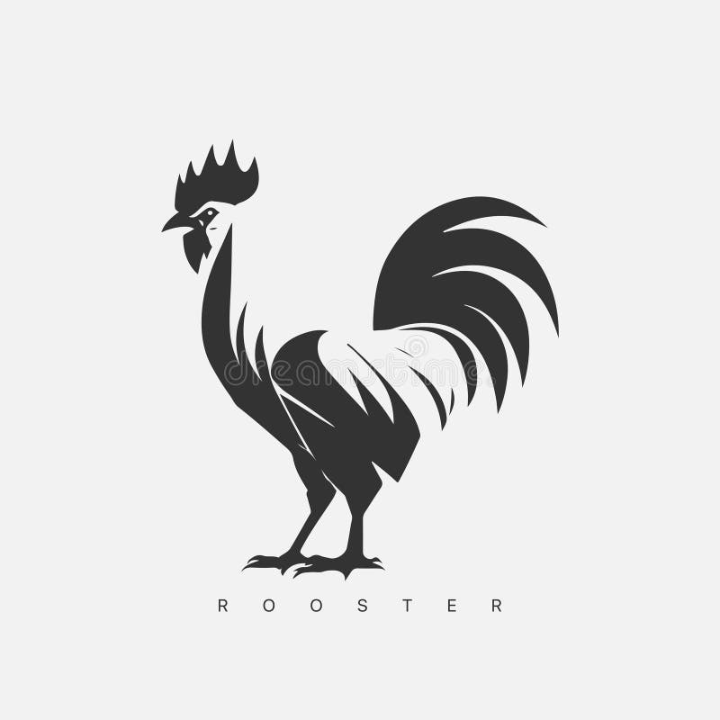 Vector Modern Rooster Logo Template. Stock Vector - Illustration of ...
