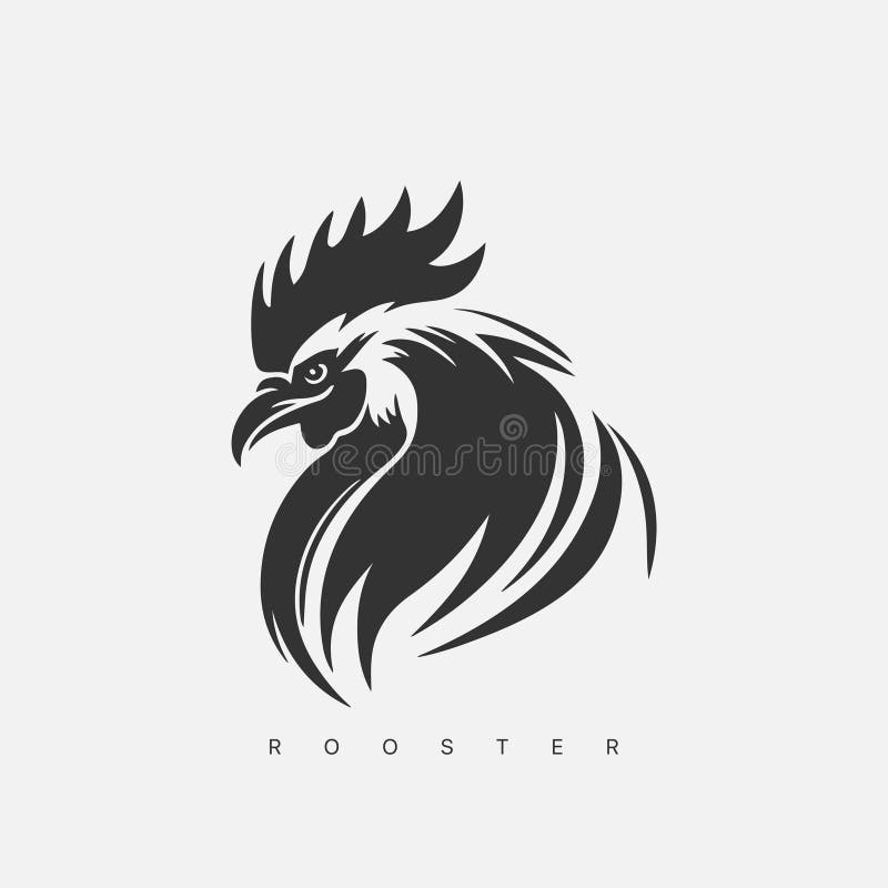 Vector Modern Rooster Logo Template. Stock Vector - Illustration of ...