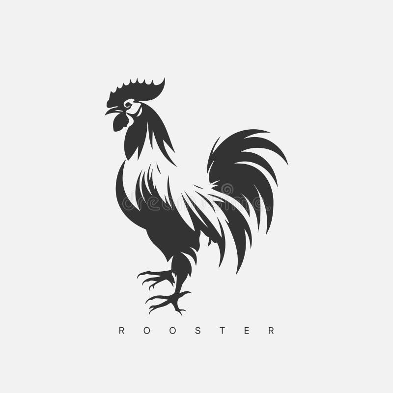 Vector Modern Rooster Logo Template. Stock Vector - Illustration of ...