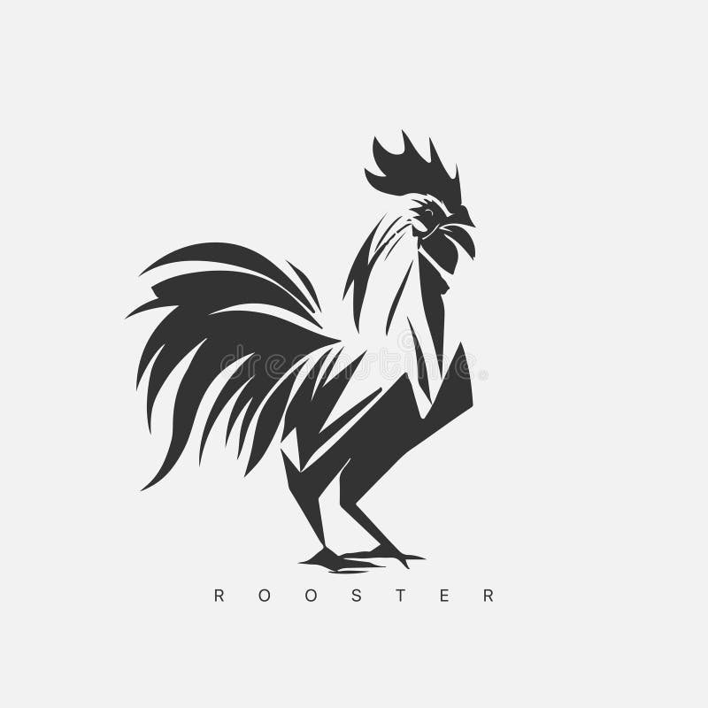 Vector Modern Rooster Logo Template. Stock Vector - Illustration of ...