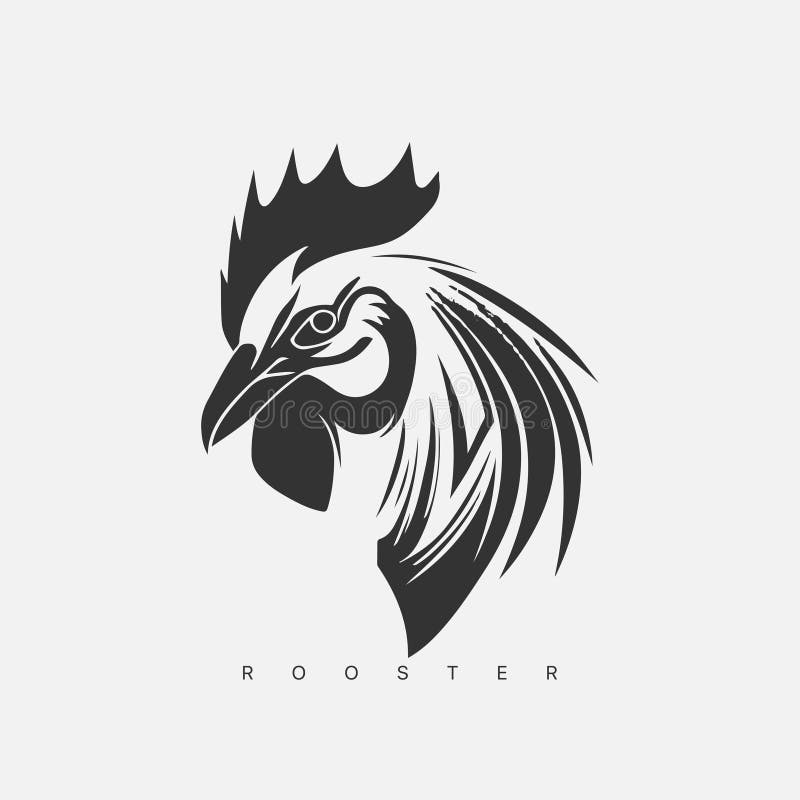 Vector Modern Rooster Logo Template. Stock Vector - Illustration of ...