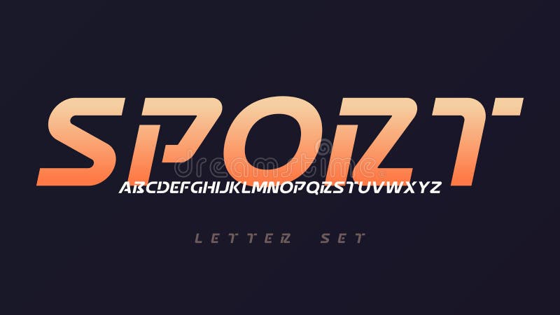 Vector Modern Sans Serif Font, Uppercase Letter Set, Alphabet ...