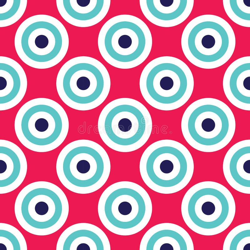Vector Modern Seamless Colorful Geometry Circles Pattern Color