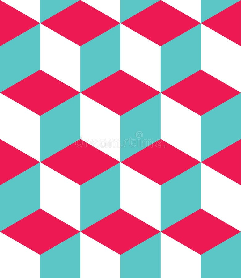 Vector Modern Seamless Colorful Geometry Cubes Pattern, Color Abstract ...