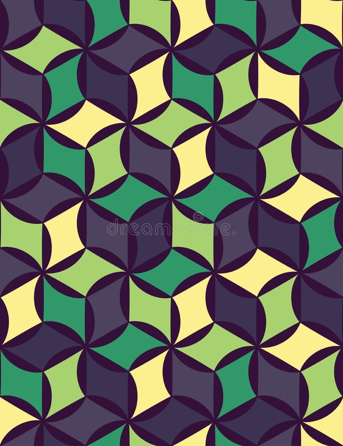 Vector Modern Seamless Colorful Geometry Floral Pattern Color Abstract