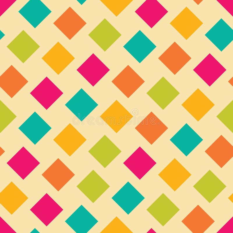Vector Modern Seamless Colorful Geometry Square Pattern, Color Abstract ...