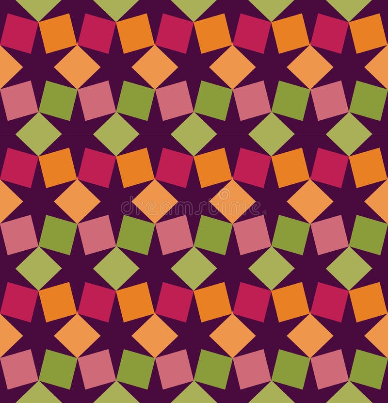 Vector Modern Seamless Colorful Geometry Square Pattern, Color Abstract ...