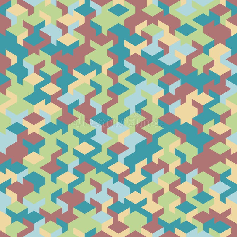 Vector Modern Seamless Geometry Cube Pattern, Abstract Geometric Stock ...