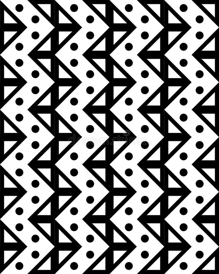 Vector Modern Seamless Geometry Pattern Chevron, Black and White ...