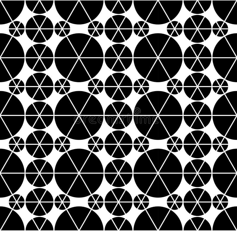 Vector Modern Seamless Geometry Pattern Circles, Black and White ...