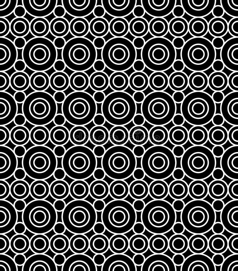 Vector Modern Seamless Geometry Pattern Circles, Black and White ...