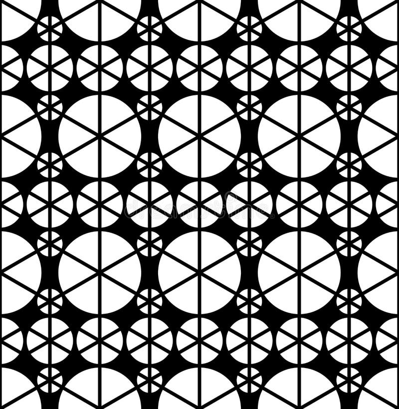 Vector Modern Seamless Geometry Pattern Circles, Black and White ...