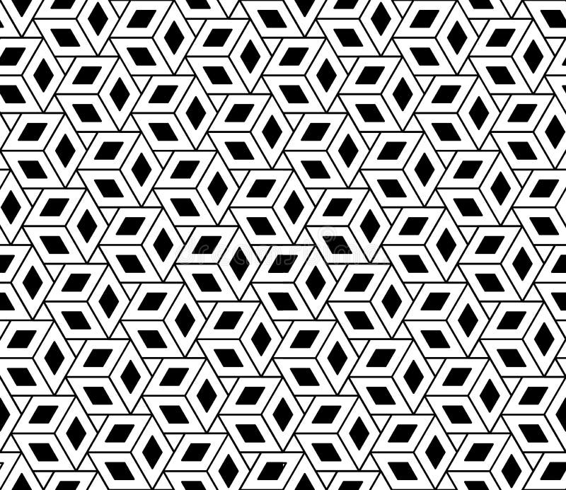 Vector Modern Seamless Geometry Pattern Cubes, Black and White Abstract ... Vector Modern Seamless Geometry Pattern Cubes, Black and White Abstract ...