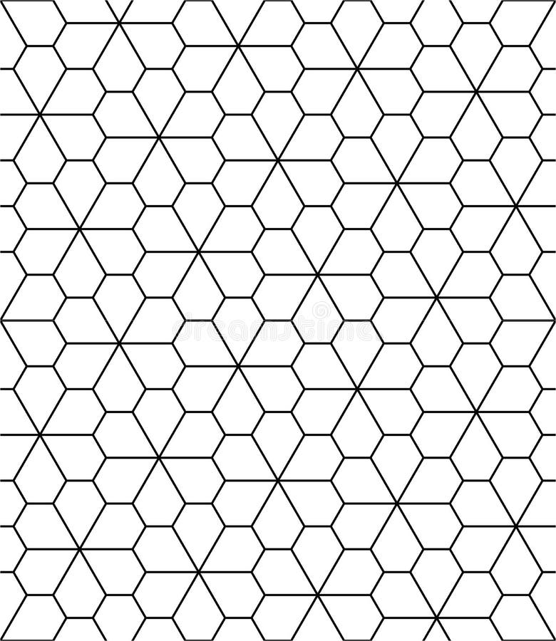 Vector Modern Seamless Sacred Geometry Pattern 3d, Black and White Abstract Stock Vector ...