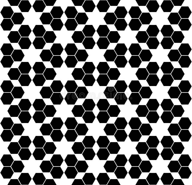 Vector Modern Seamless Geometry Pattern Hexagon, Black and White ...
