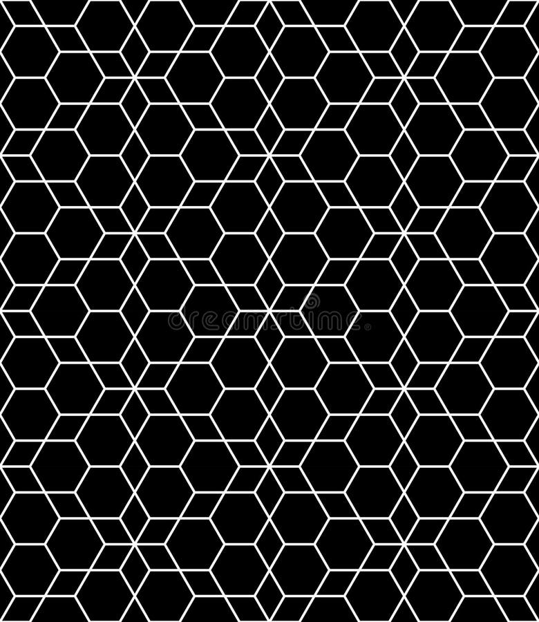 Vector Modern Seamless Geometry Pattern Hexagon, Black and White ...